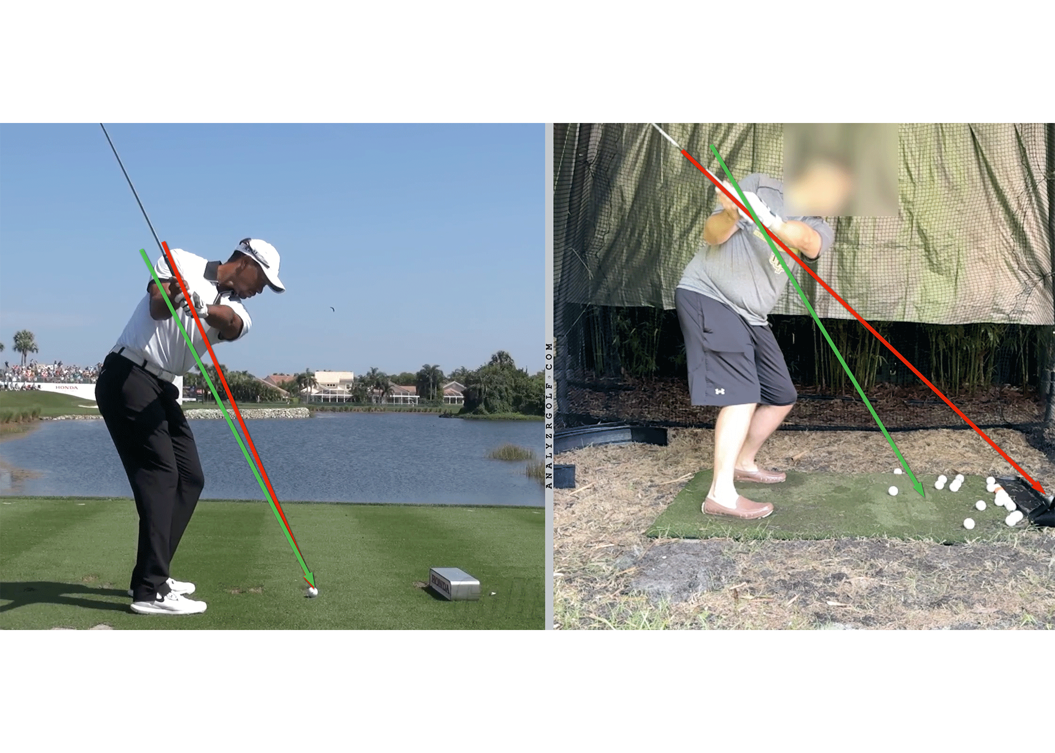 Flipping, lead wrist breakdown, lead arm chicken wing, impact position ...
