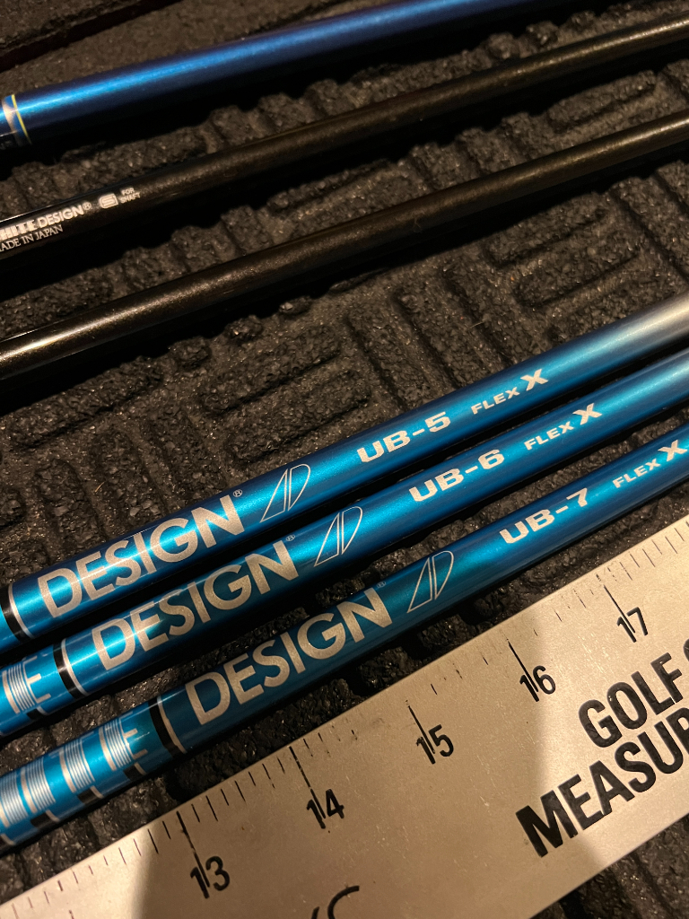 9 Shafts for sale- Graphite Designs (UB 5x, 6x, 7x), (Black edition Di ...