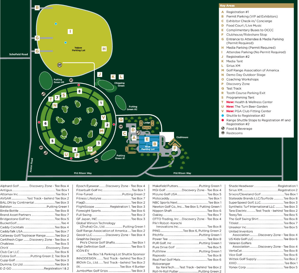 2025 Demo Day Map/Floor Show Map - 2025 PGA Merchandise Show - GolfWRX