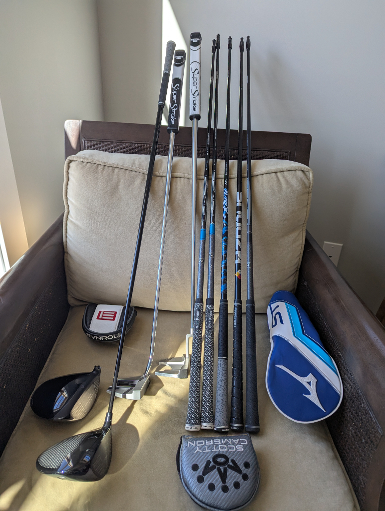 Paradym 10.5 Head, Scotty and Evnroll Putters, Cally/Titleist Stiff ...