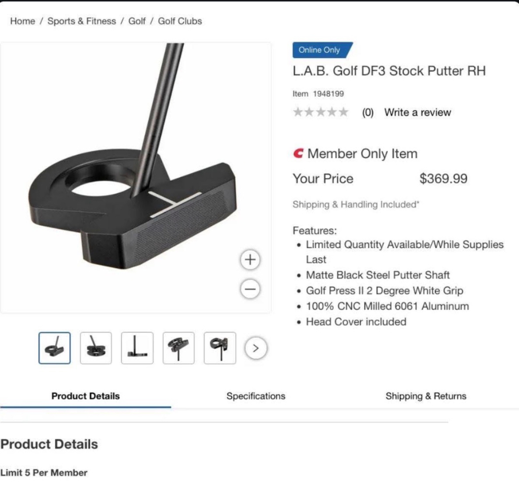 Lab DF3 Putters - Costco Online $369.99 - Deal or No Deal? - GolfWRX