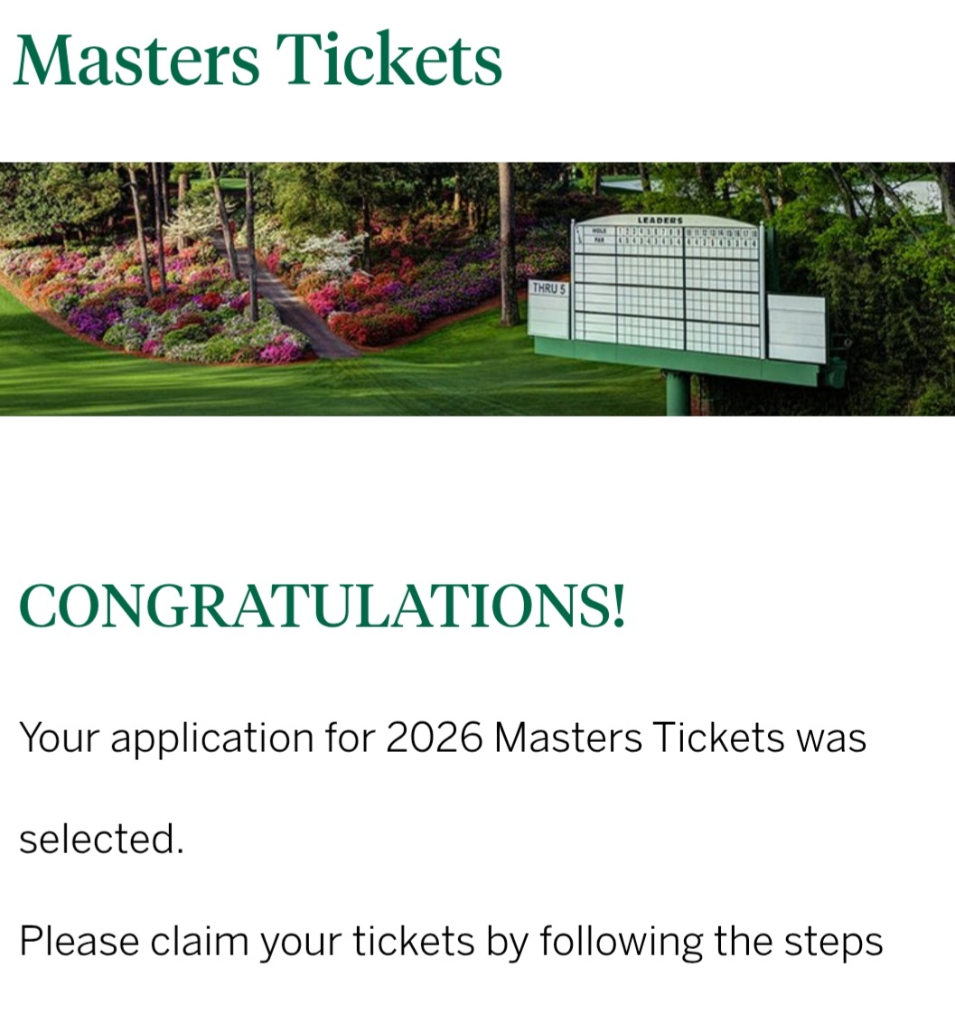 Masters Ticket Scalpers - Page 75 - Tour Talk - GolfWRX