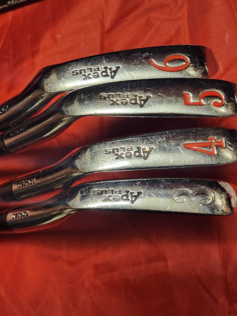REDUCED to $115 Hogan Apex Plus 3-E Irons reg flex, AMT White X100 ...