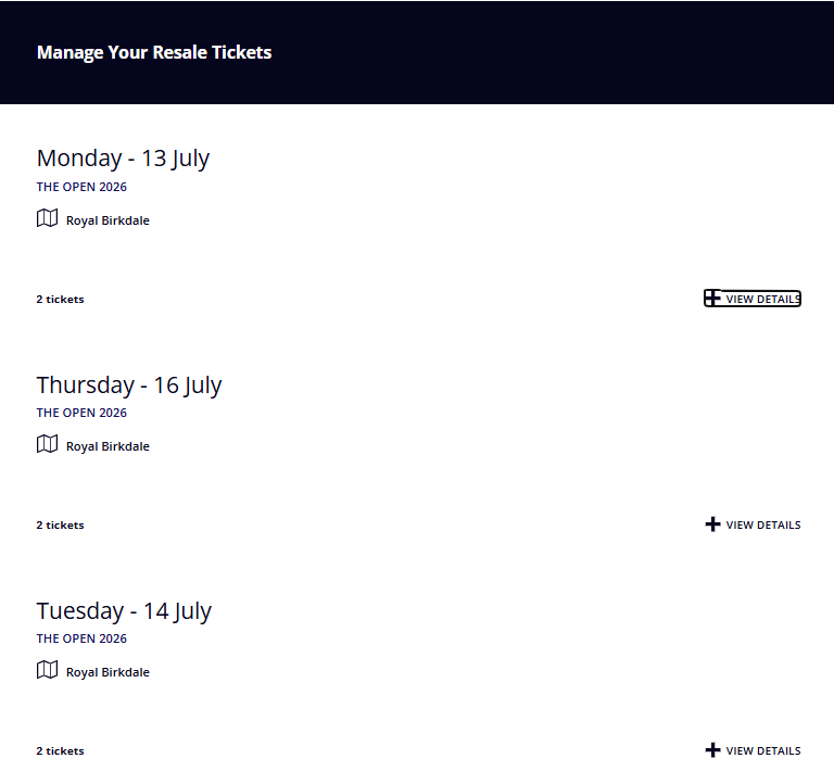 Open @ Royal Birkdale Tickets BELOW FACE VALUE - Monday, Tuesday ...