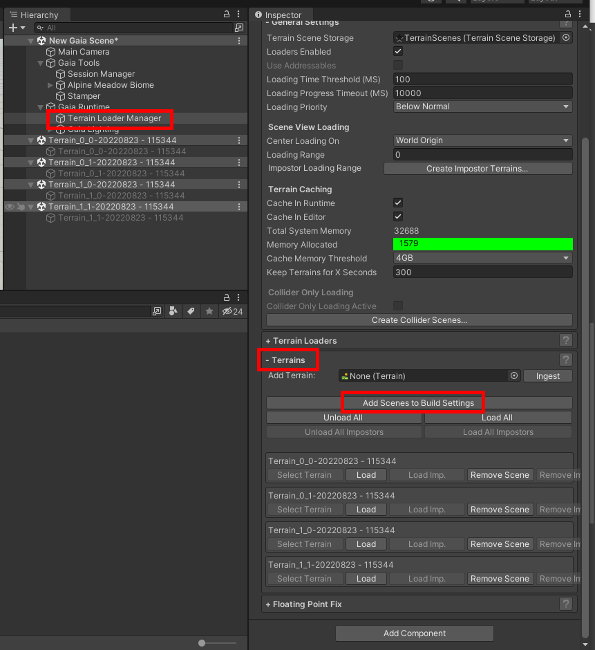 Loading scenes - Gaia & Gaia Pro (All Versions) - Canopy - Procedural ...