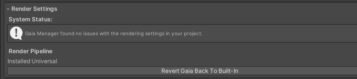 Diffrent render pipeline - Gaia & Gaia Pro (All Versions) - Canopy ...