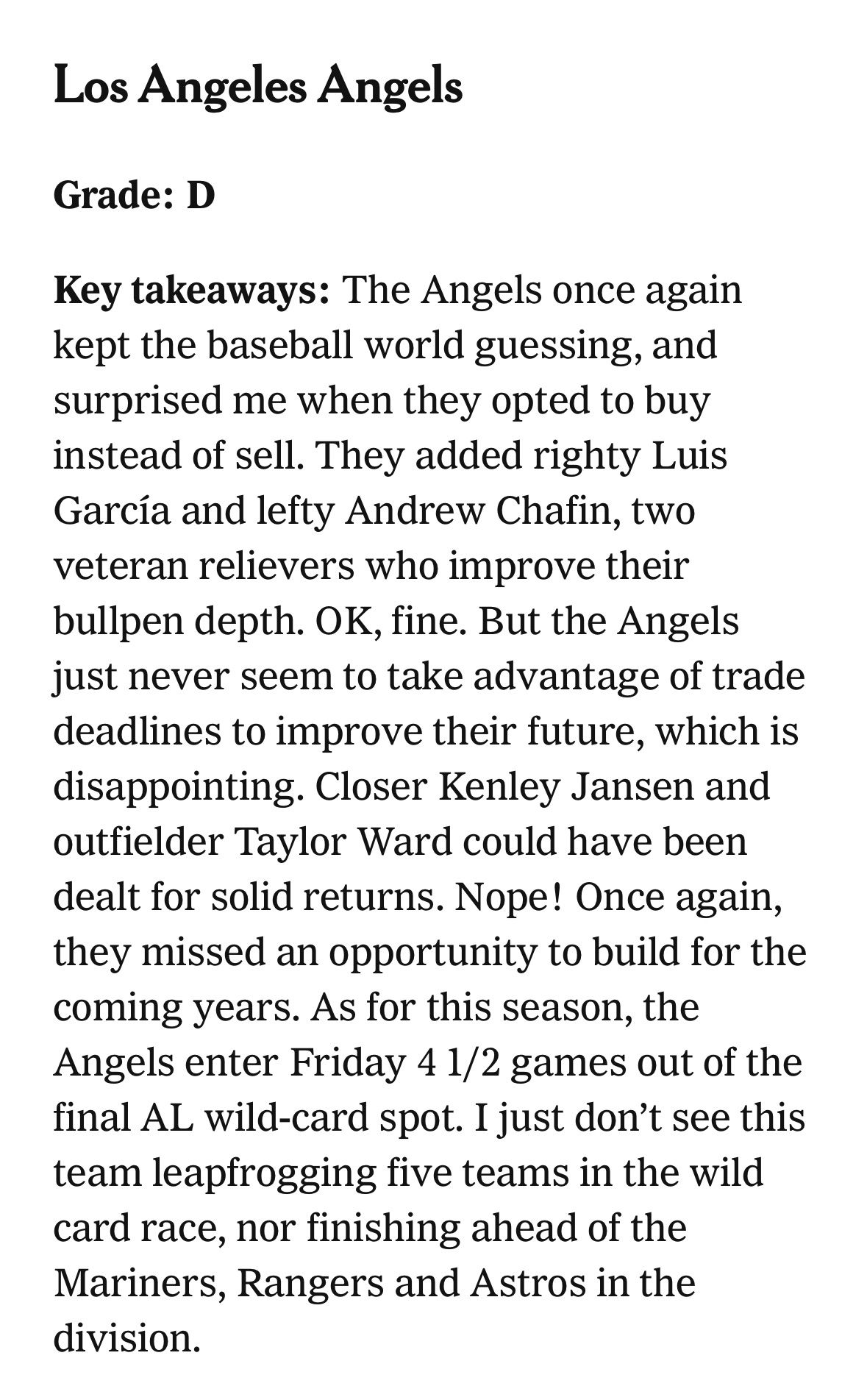Grade the Angels trade deadline - Page 2 - LA Angels | MLB Daily ...