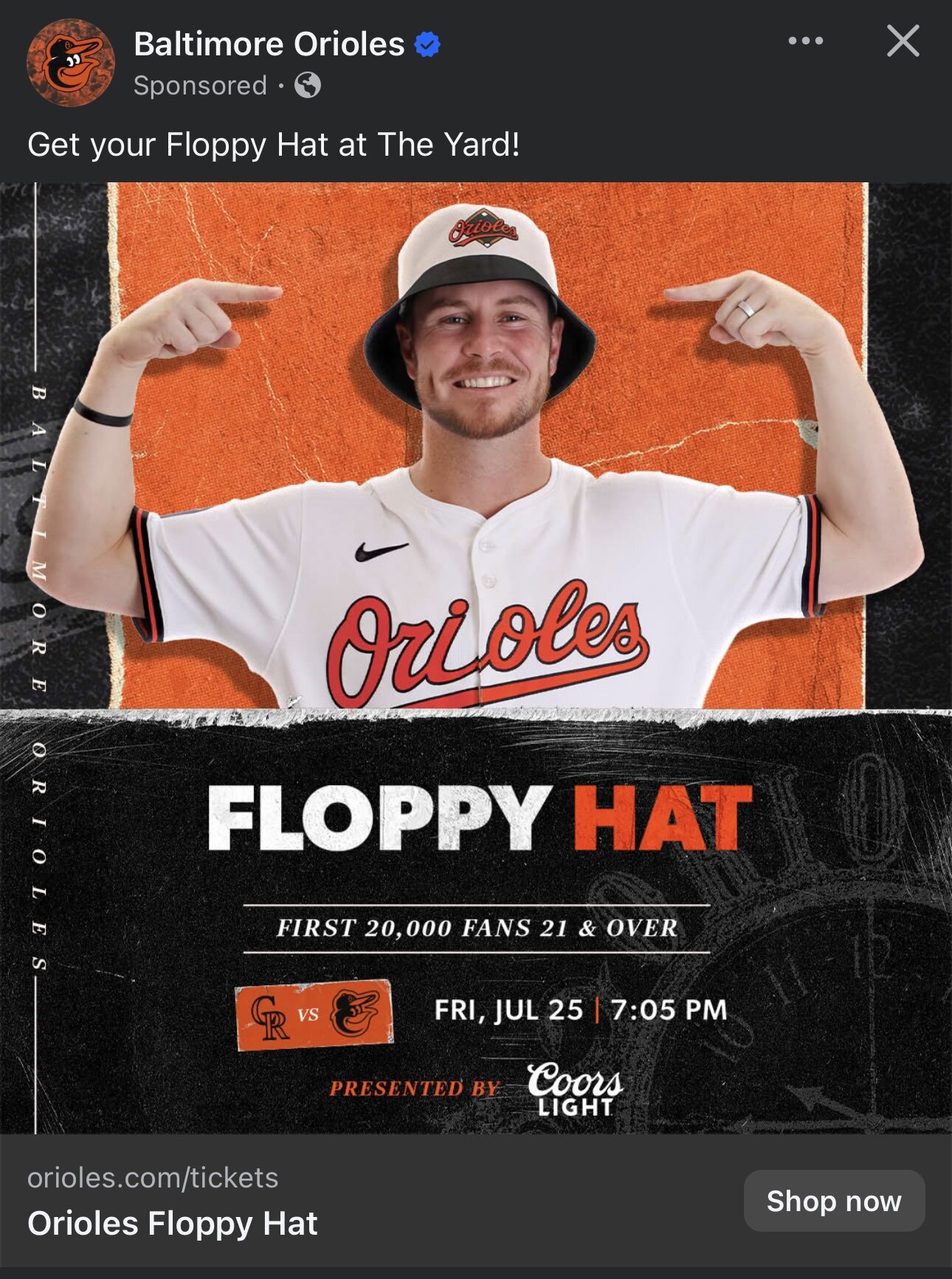 O’Hearn in floppy hat promo - Orioles Talk - Orioles Hangout Community