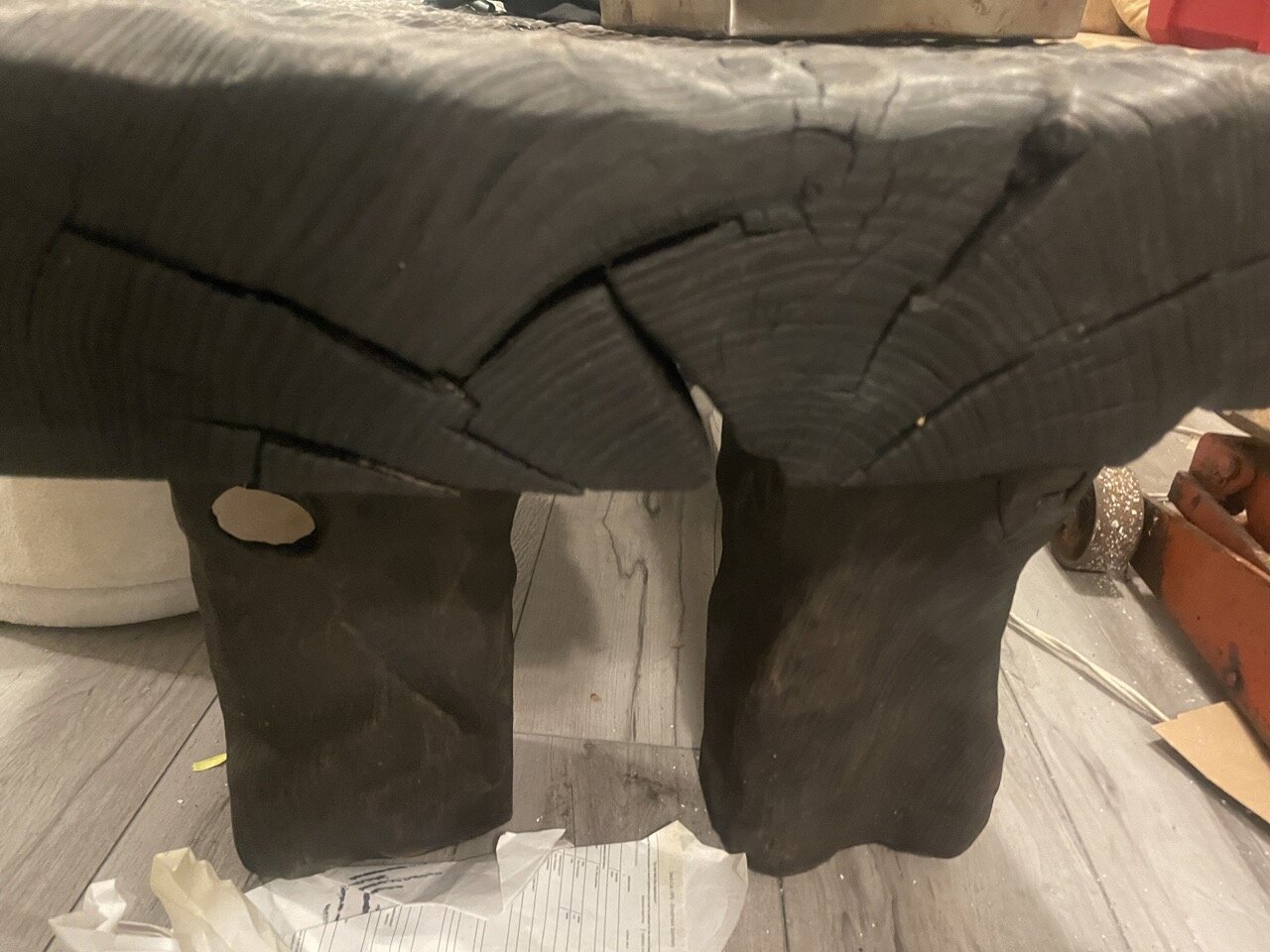 Is this a scale tree fossil that was made into a bench / coffee table ...