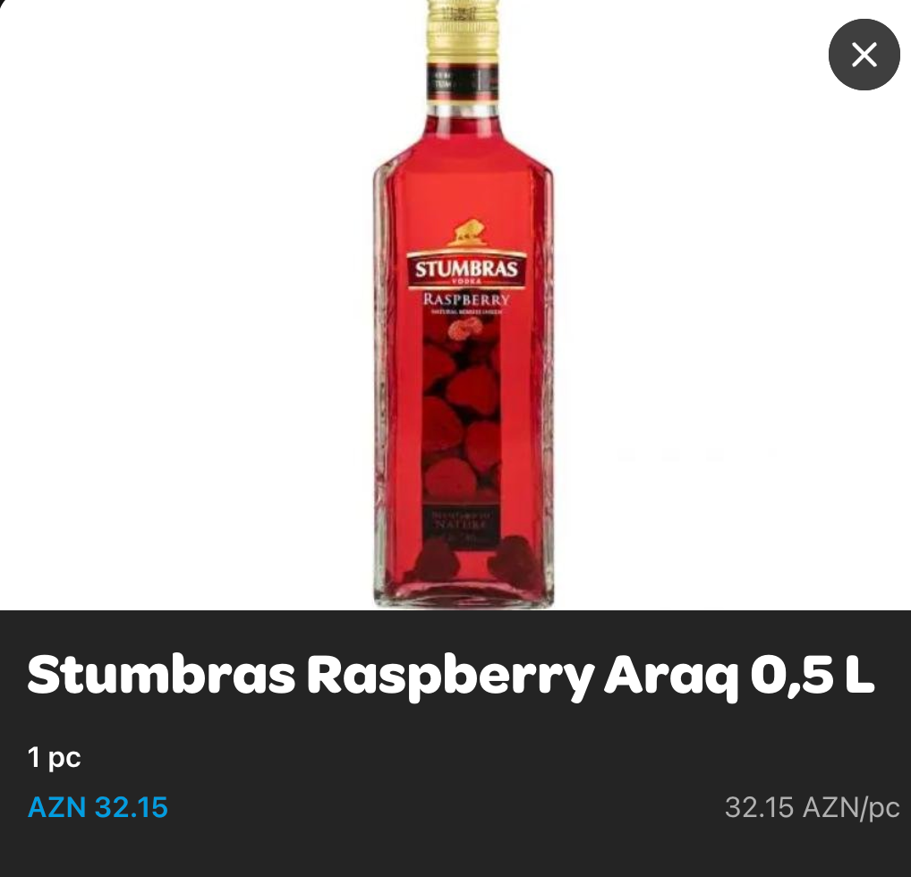 Водка Stumbras Raspberry (Moruq) - Продукты питания - ForumBaku.com