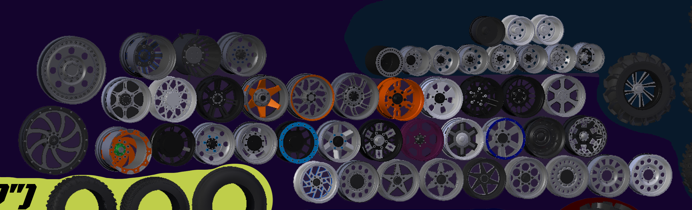BB's Wheel Pack (NON MONSTER TRUCK) - Vehicles - Beam-Monsters
