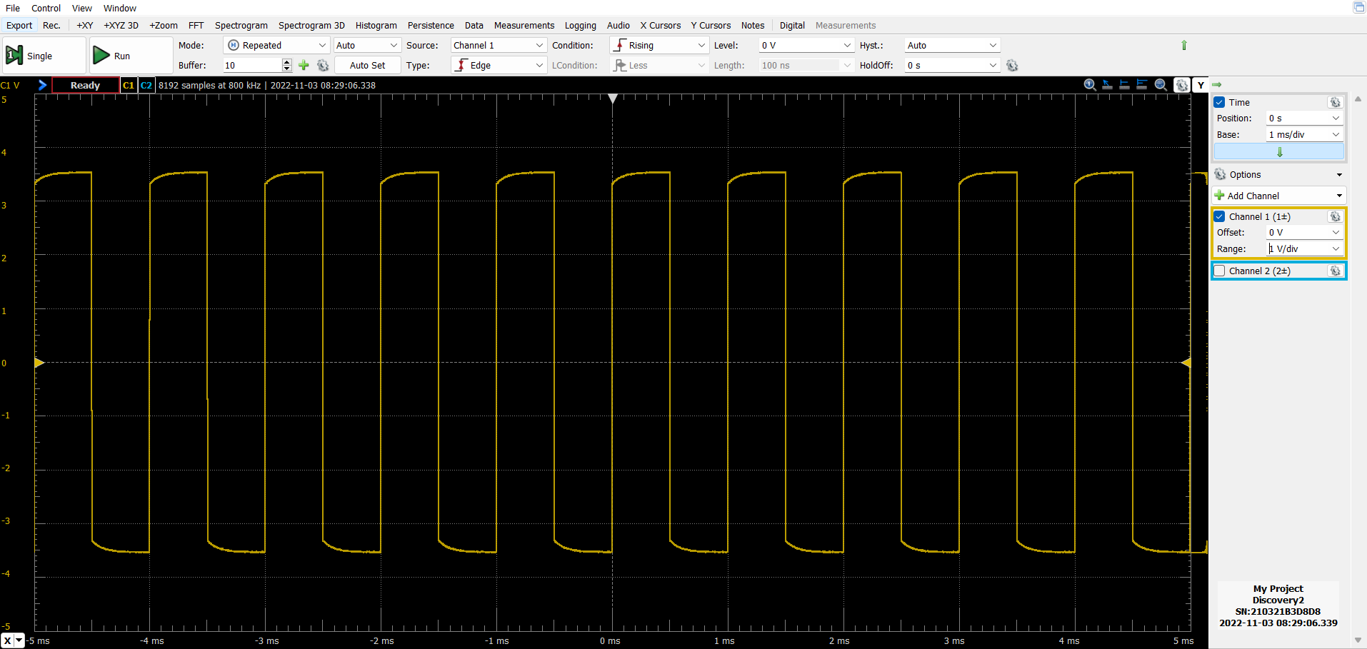 AD2 Issue - Noise in Scope Display of Generated Wave Form - Test and ...