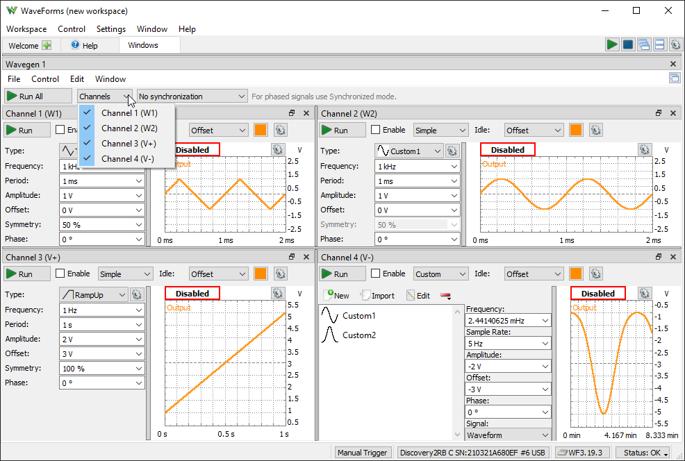 Control power supply using script in AD2 - Test and Measurement ...