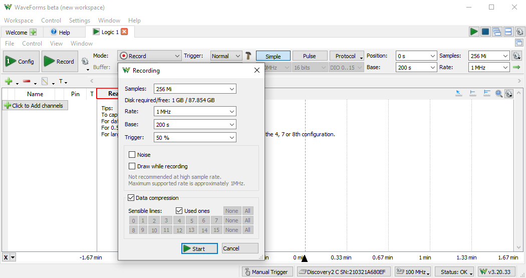 AD2 - How does record work? - Test and Measurement - Digilent Forum