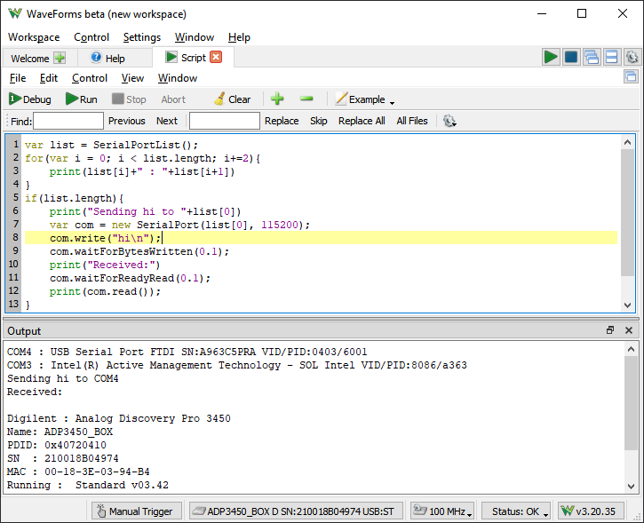 GPIB communication in AD3450 - Test and Measurement - Digilent Forum