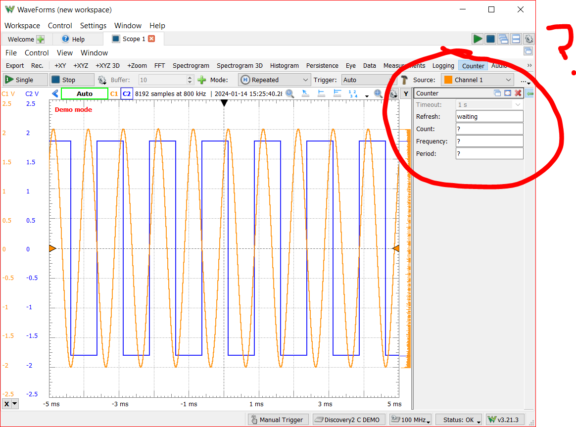 What is "Counter" in the Scope app? - Test and Measurement - Digilent Forum