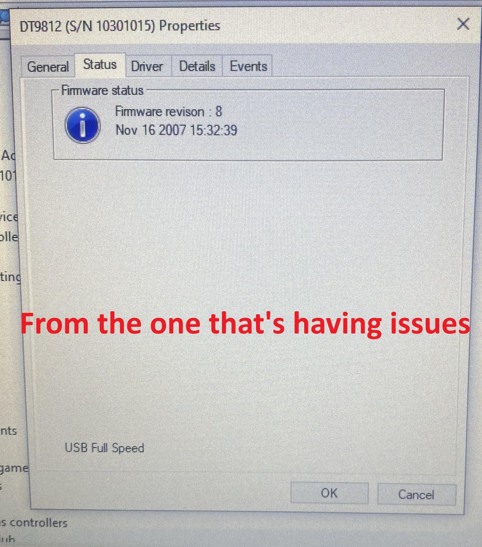 DT9812 USB Connection Issue (Device Descriptor Request Failed) - Data ...