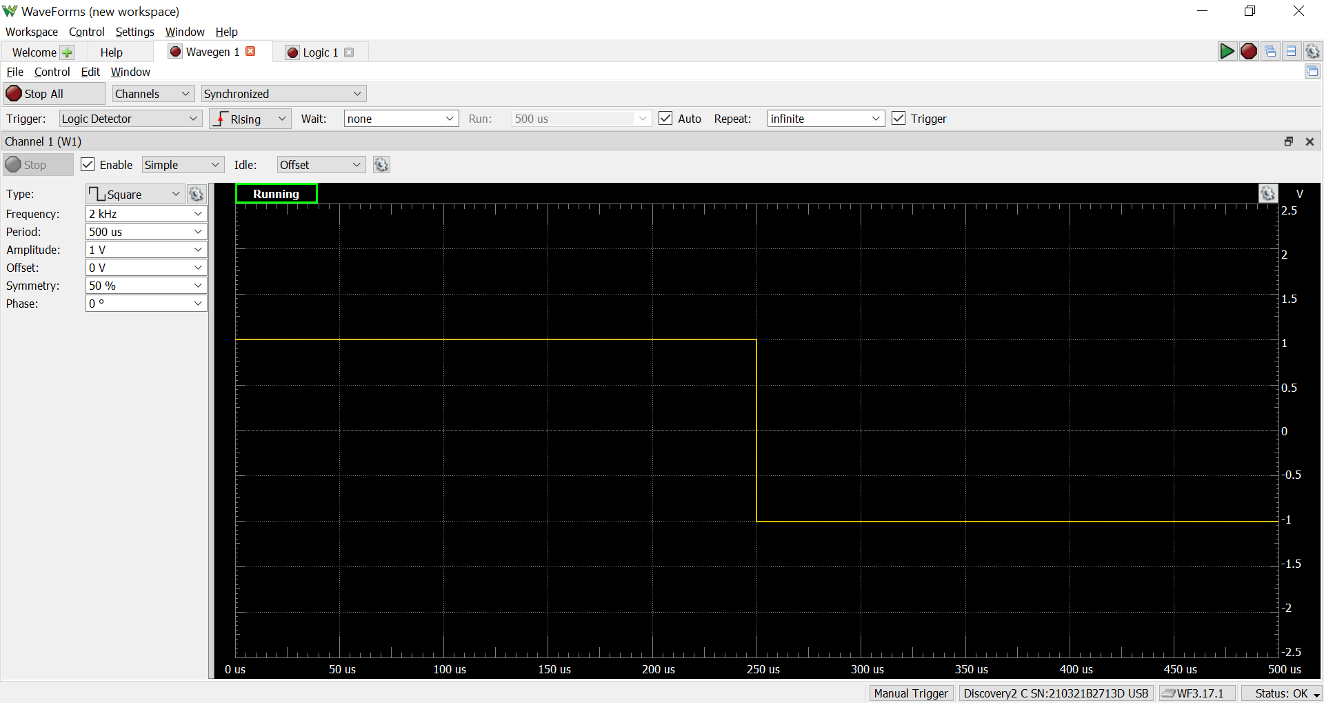 How to generate ADC as AD2 in WaveForms - Test and Measurement ...
