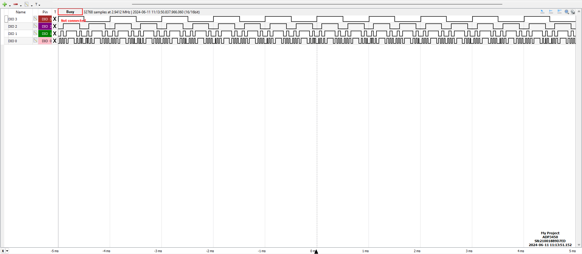 Trying to control digital pins on digilent waveforms - Test and ...