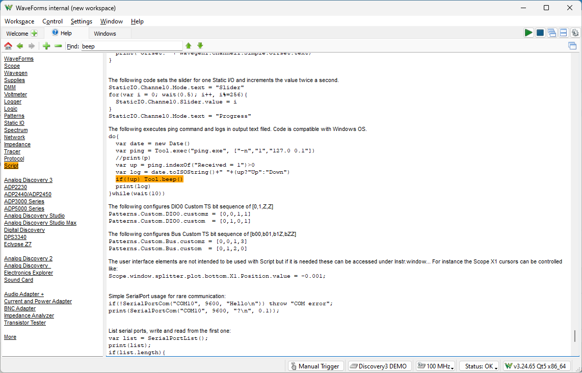 AD2 Scope controlled by Script - how to use .beep() ? - Test and ...