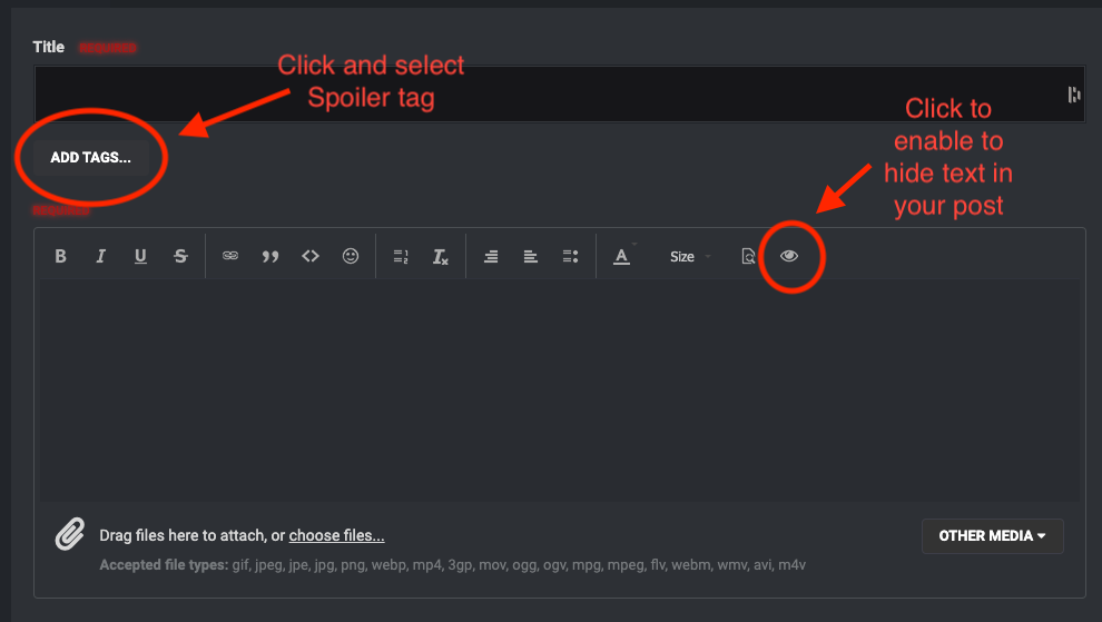 Friendly Reminder: Please use Spoiler Tag and Hide Text feature ...
