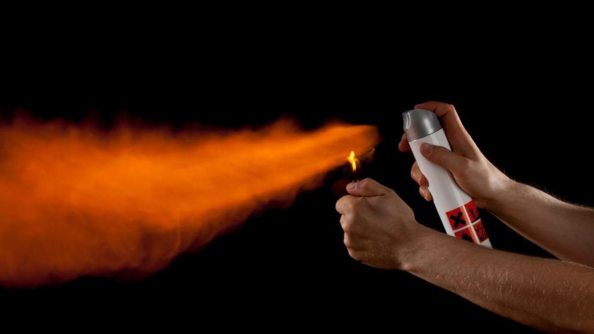 Flamethrower crafted from spray cans and matches - Wish List ...