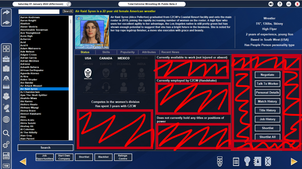 Restore 2020 worker screens - Total Extreme Wrestling IX Suggestions ...