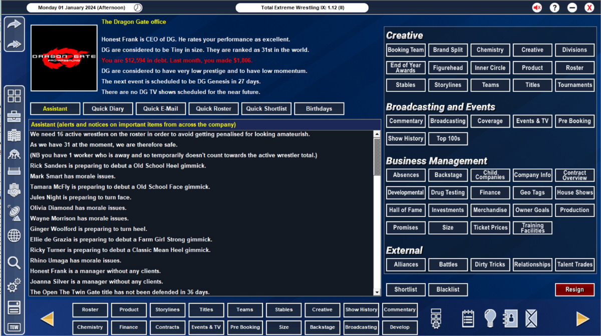 Road to Glory - TEW IX Edition - Page 8 - Total Extreme Wrestling IX ...