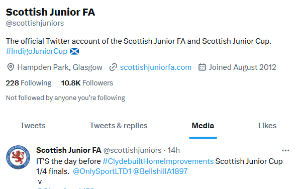 Scottish Junior Cup - West of Scotland Football League - Pie & Bovril