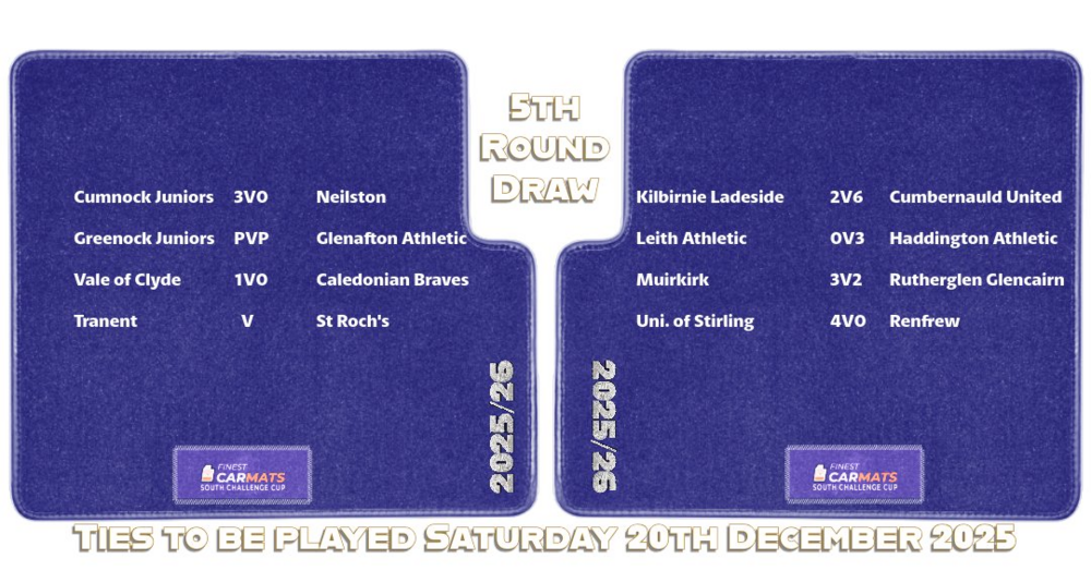 2025/2026 FinestCarMats.co.uk South Challenge Cup - West of Scotland ...