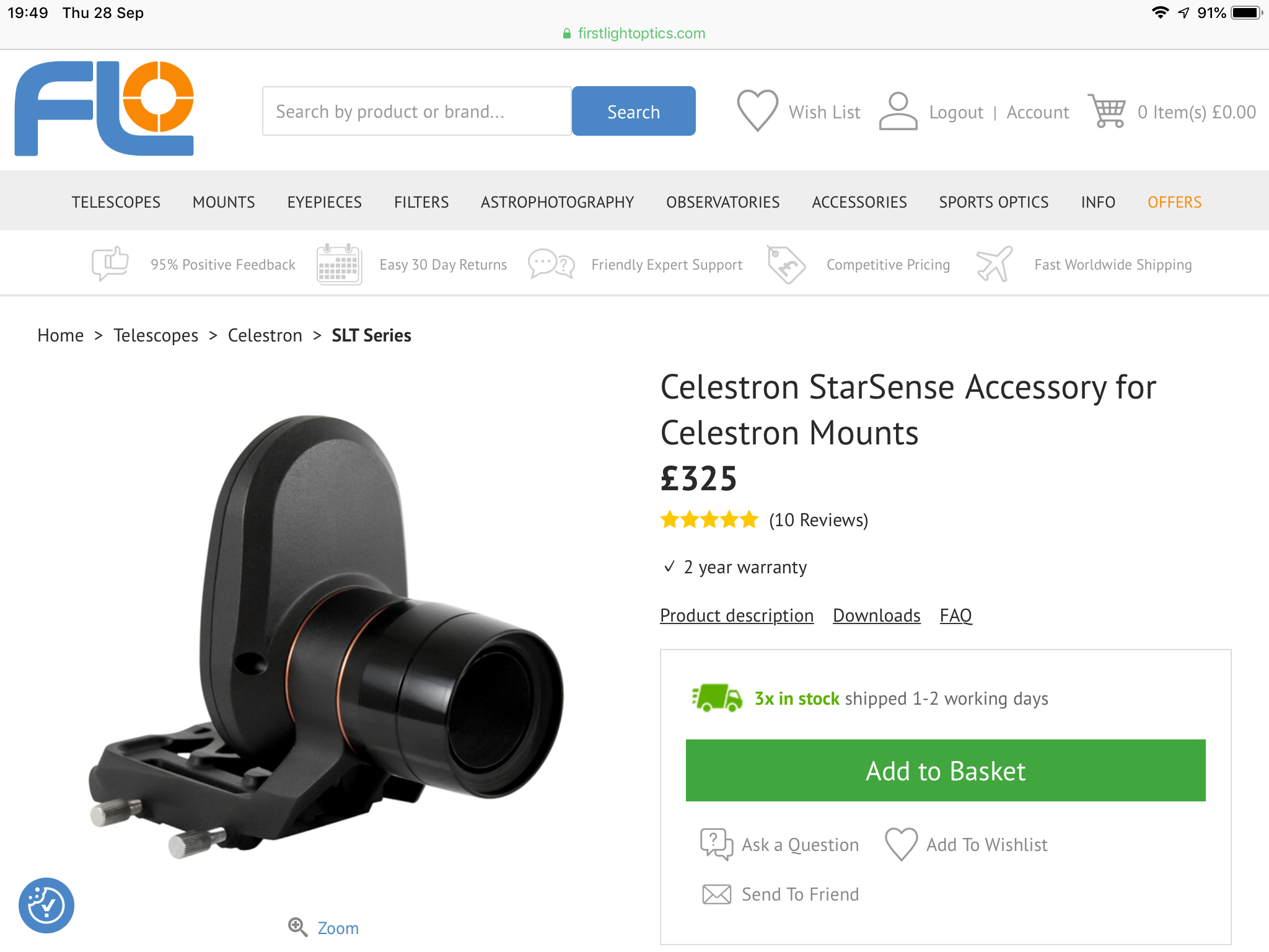 Celestron Starsense Autoalign - Getting Started Equipment Help and ...