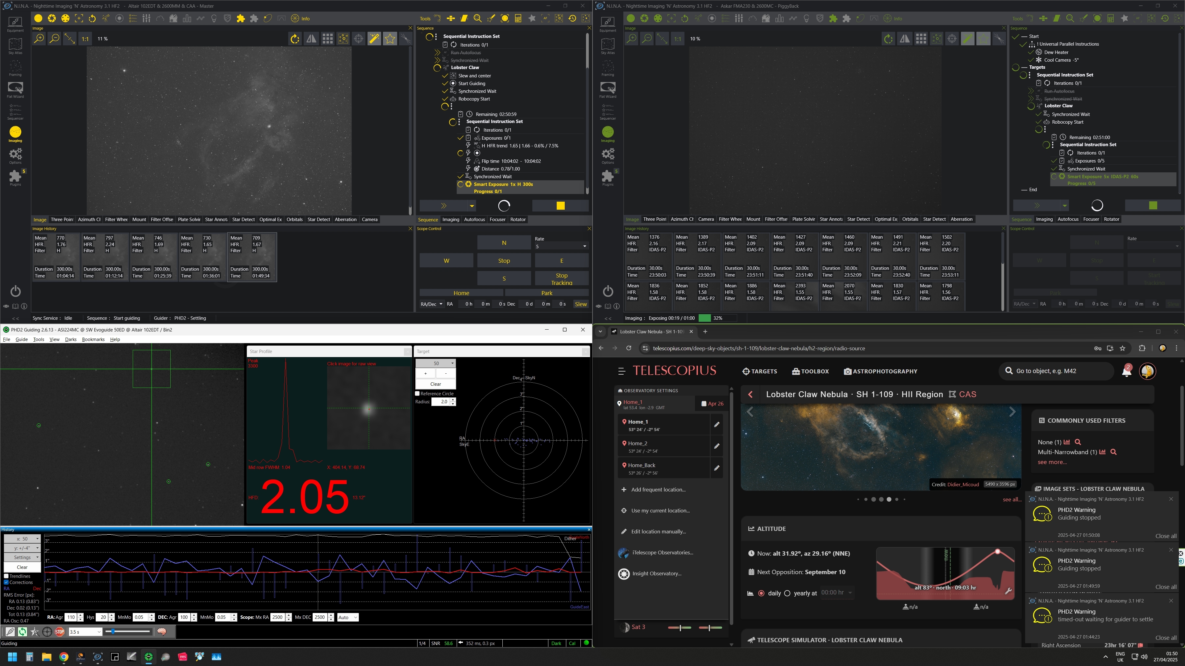 Dual setup with synchronised NINA instances - Discussions - Scopes ...