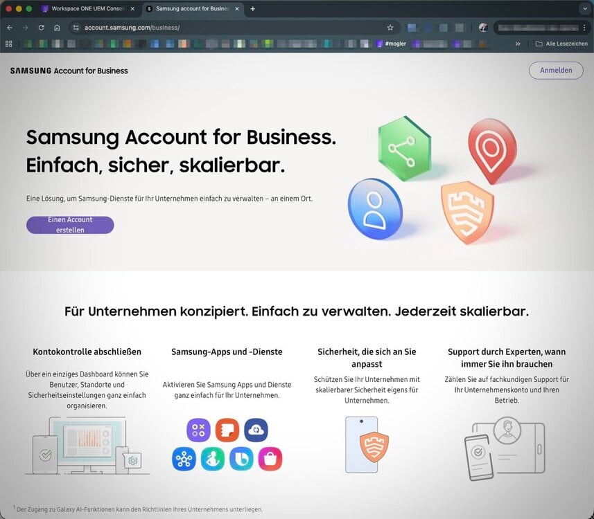 How to enable Samsung Account for Business - Android - Omnissa Community