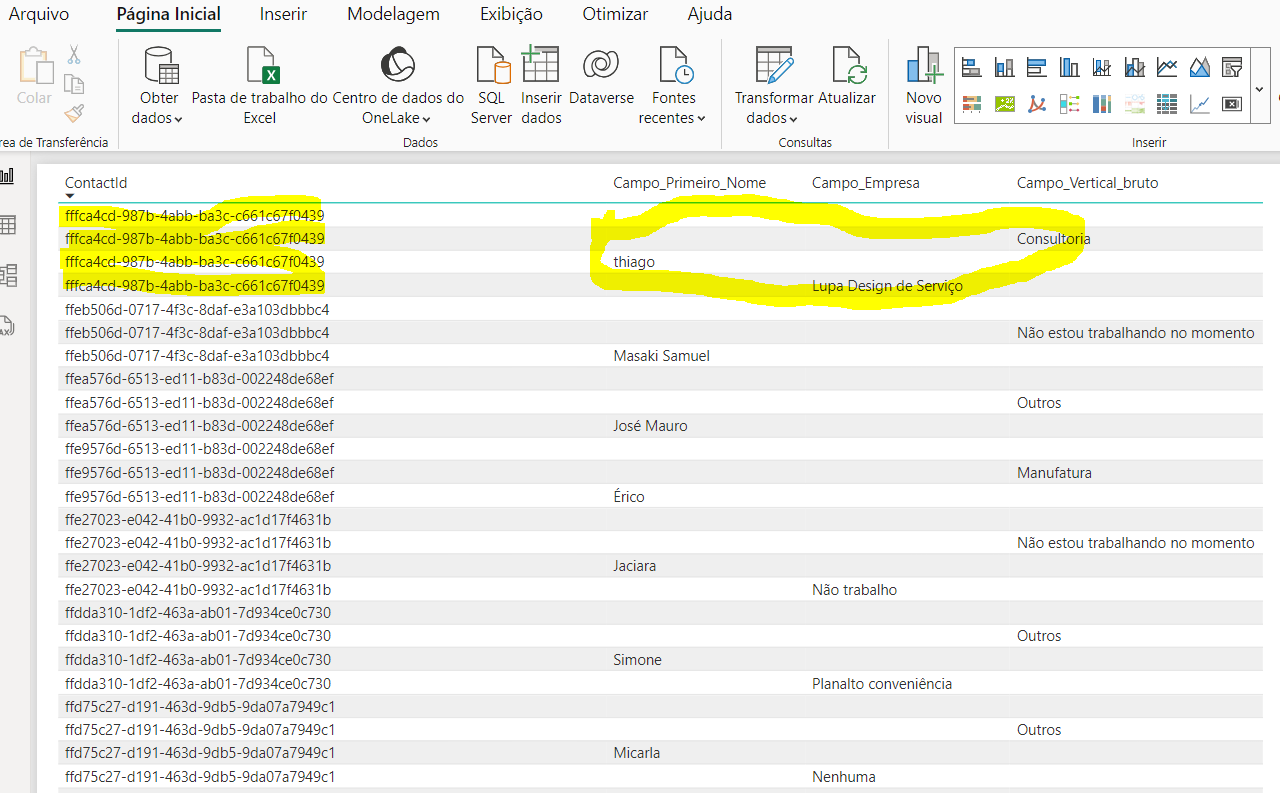 Consolidar dados das Colunas em uma única linha - Power Query e ...