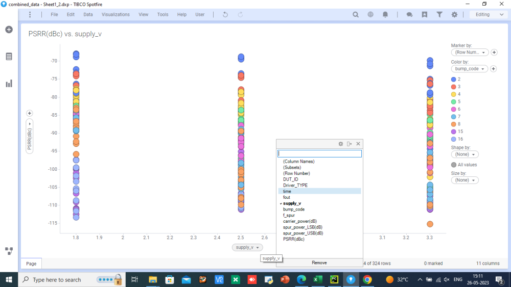 How to set categories option in x-axis for scatter plot in Spotfire ...