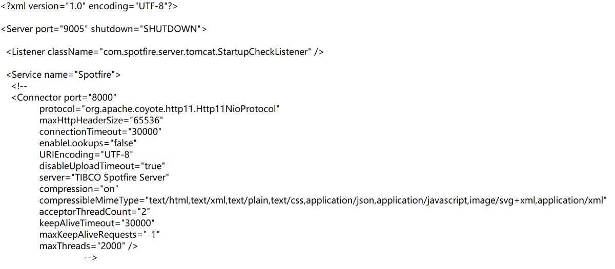 The original front-end port of Spotfire is now displaying an exception ...