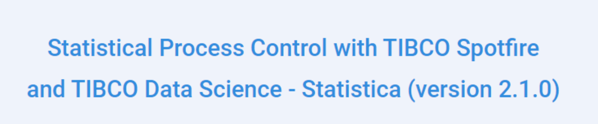 Control Chart Template - Spotfire Data Science - Spotfire Community
