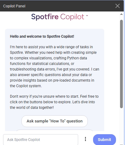 Error Occurred When Using Spotfire Copilot from the Panel - Spotfire ...