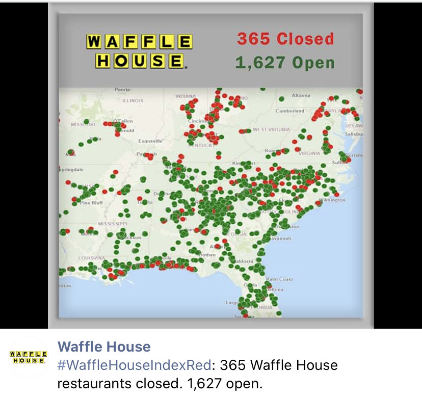 Waffle House Index used by FEMA to weigh severity of disaster //// WaHo ...