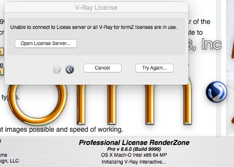 Vray License Server Error - V-Ray | form•Z - AutoDesSys