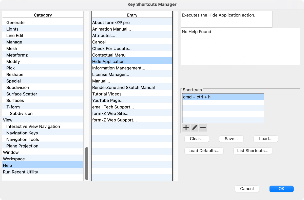 Mac: hiding the FormZ application via shortcut? - form•Z Discussion ...