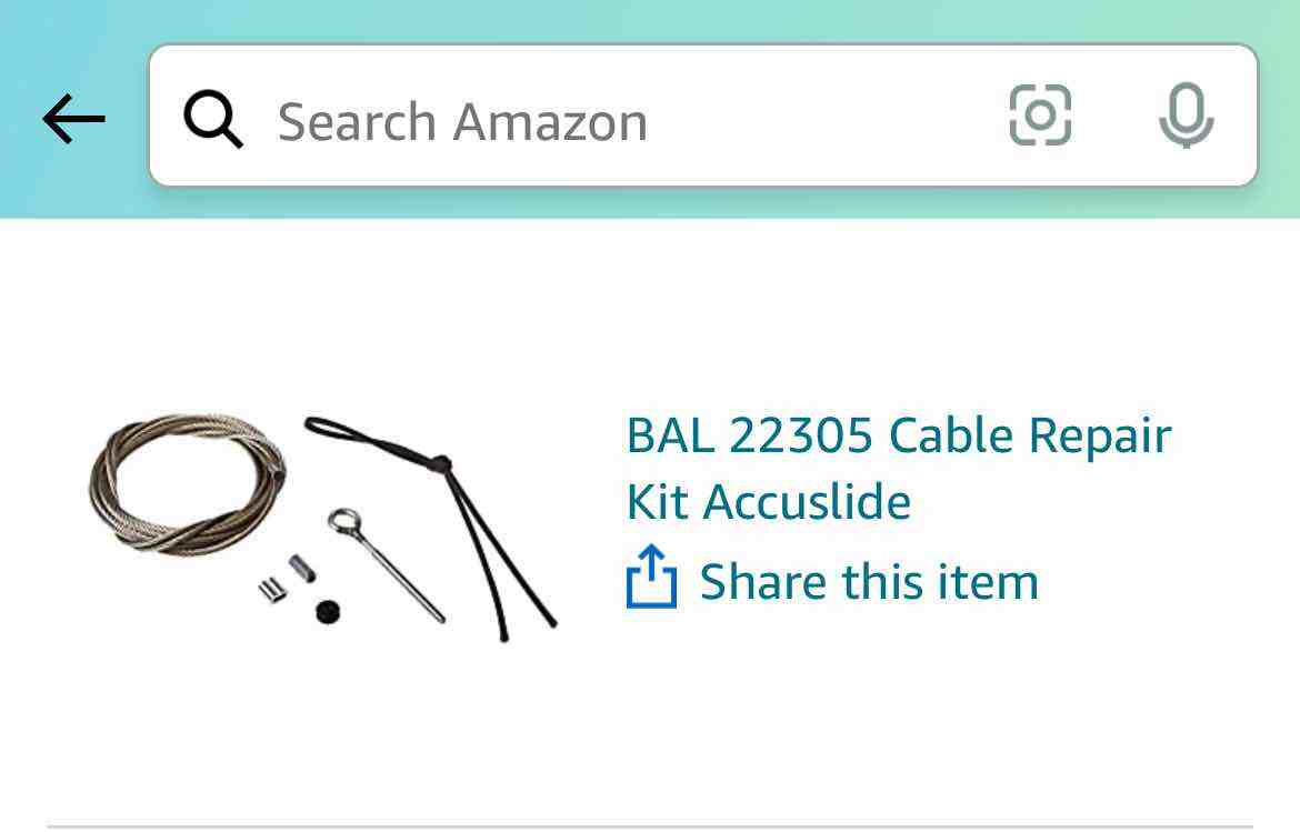 Accu BAL Slide cable broken - Repair questions - Body, Awning, Roof ...