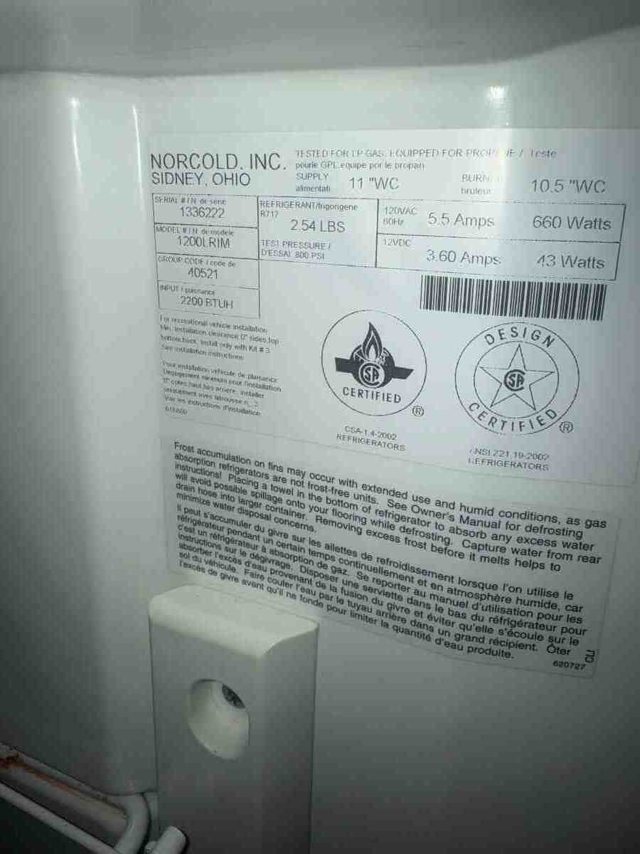 Norcold Refrigerator - Appliances - Monacoers