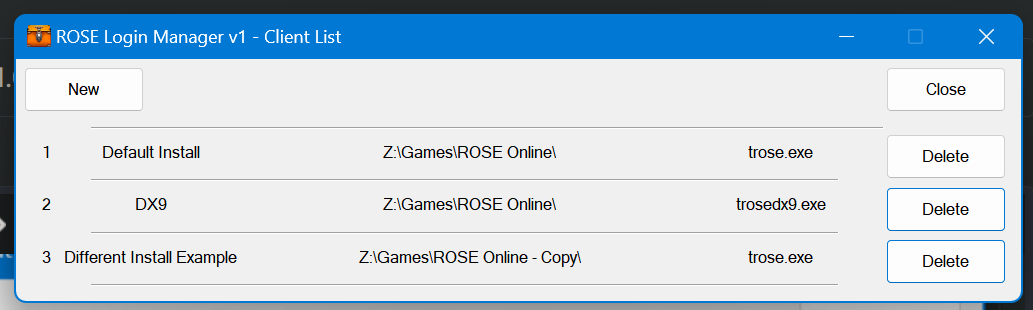 [TOOL] ROSE Login Manager | v1.9 - Mods and Tools - ROSE Online Forum