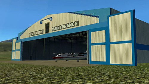 X-Plane Large Maintenance Hangar (Animated) 1.0 - X-Plane Scenery ...