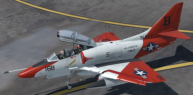 P3D v4.4+ US Navy Douglas TA-4 VT-22 B 168 USS Forrestal - Prepar3D ...