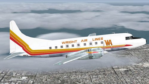 FS2004 Wright Air Lines Convair CV580 - FS2004 Turboprops - FlightSim.Com