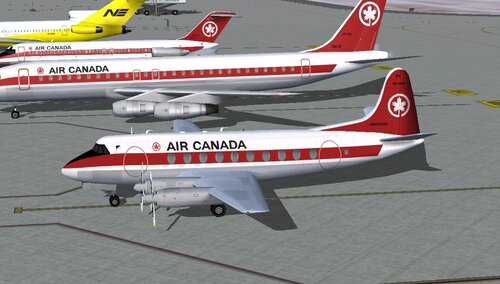 FS2004 Air Canada Vickers Viscount 700 (v2) for AI, ca 1970 - FS2004 ...