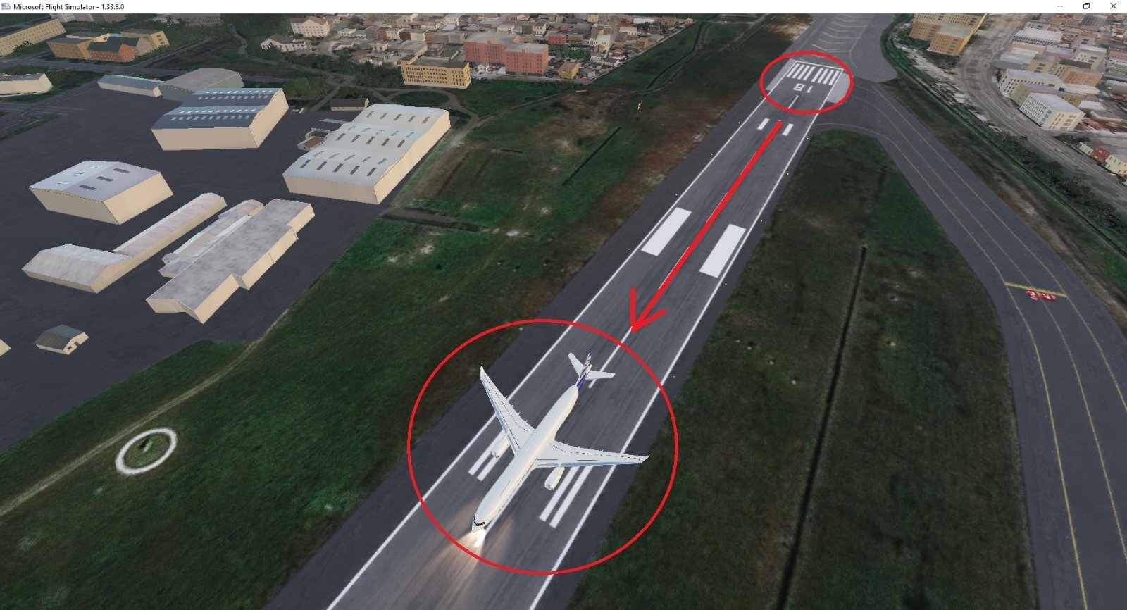 Plane Spawning on Runway-- Clicking on the dots - Microsoft Flight ...