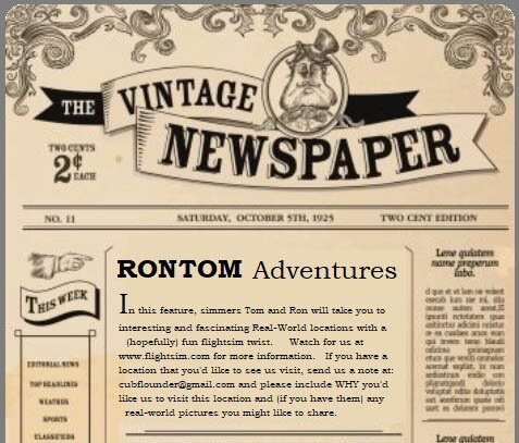 RonTom: Extreme Nature At The End Of The World - Featured - FlightSim.Com